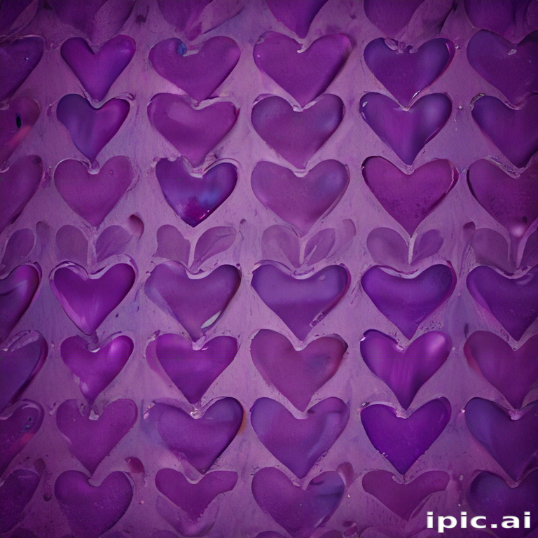 Vibrant Purple Hearts Pattern Creating a Unique and Whimsical Design