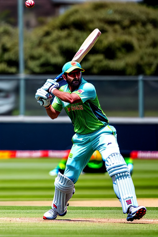 man playing cricket