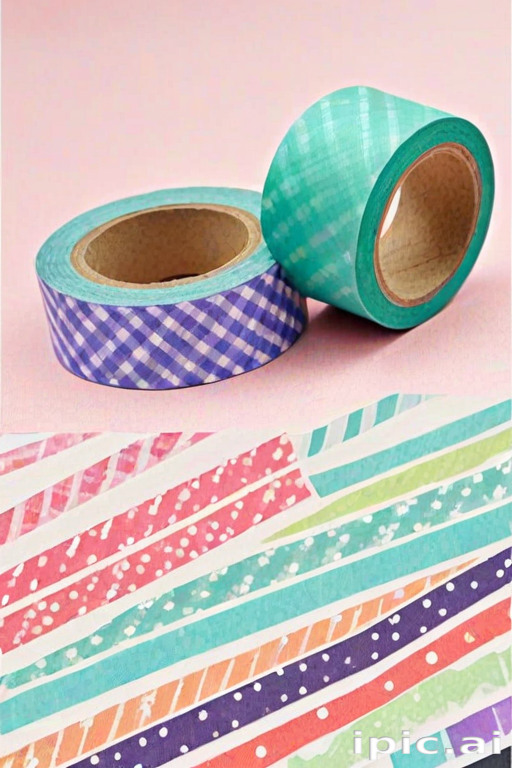 Colorful and Creative Washi Tape Rolls for Crafting and Decoration Purposes
