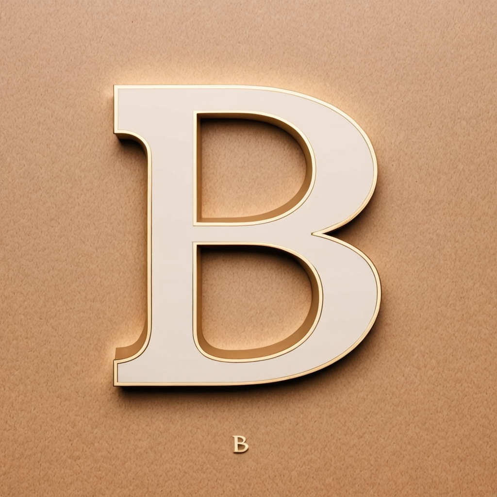 An elegant letter B