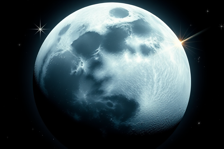 Radiant Blue Moon Illuminates the Night Sky with Celestial Beauty