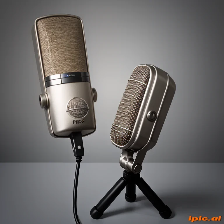 Two Stylish Microphones Showcasing Modern Design for Professional Audio ...
