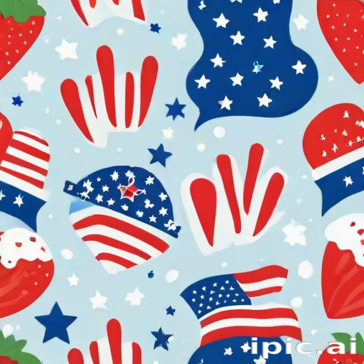 Colorful Patterns Featuring Stars, Stripes, Strawberries, and Fun Shapes