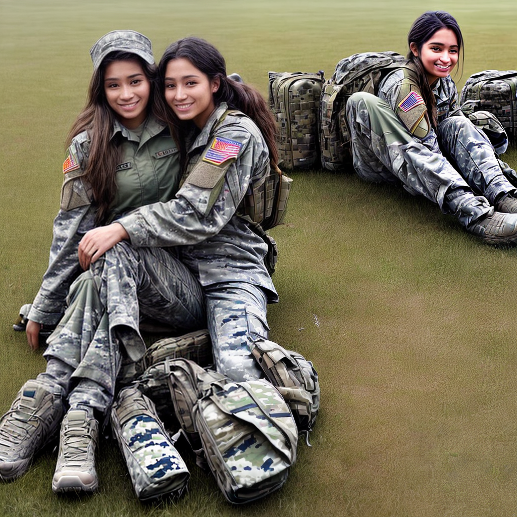 camo Army Uniform on women