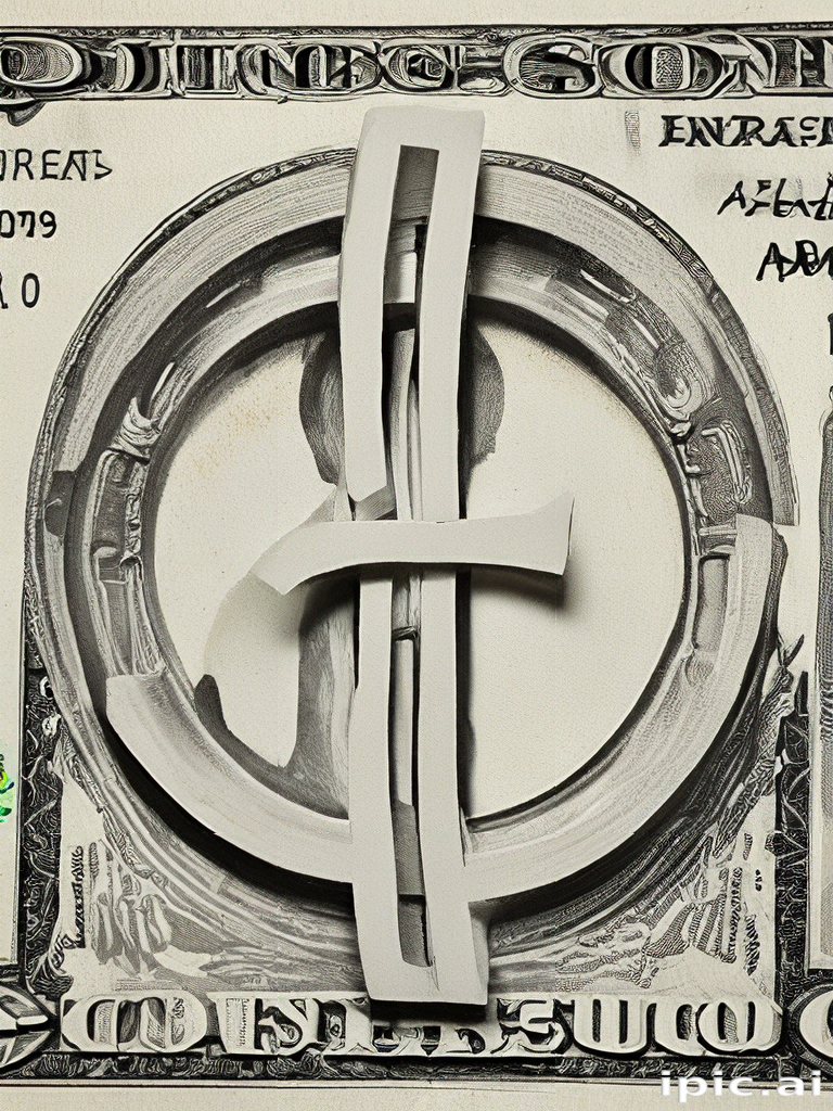 An Artistic Representation of Currency Merging with Modern Design Elements