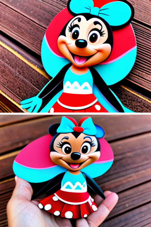Moana from disneyland Paris ears of minnie mouse human smile 3D together