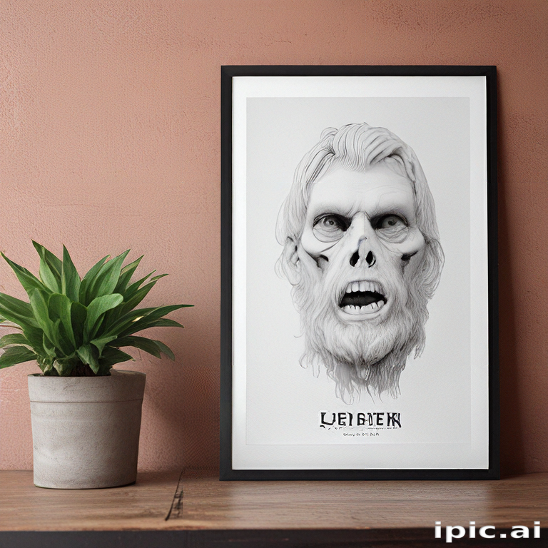 Intriguing Black and White Artwork Featuring a Distorted Human Skull ...