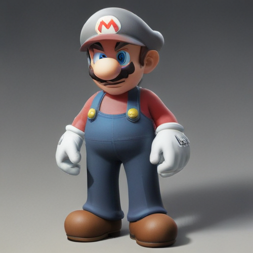 full body gray skin Mario