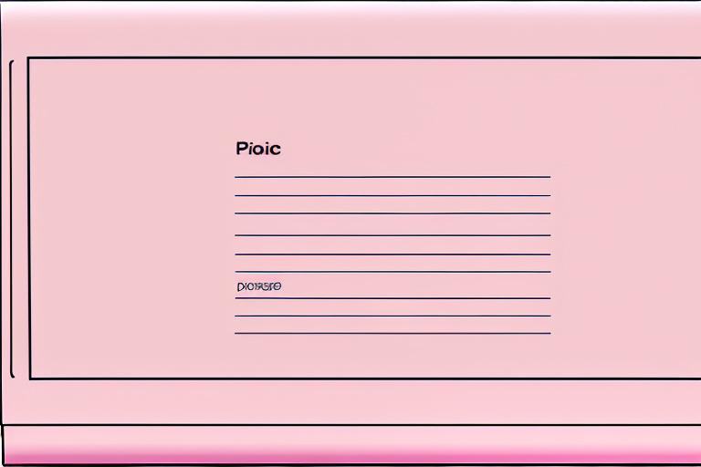 Simple and Elegant Design of a Pink Notebook with Blank Lines