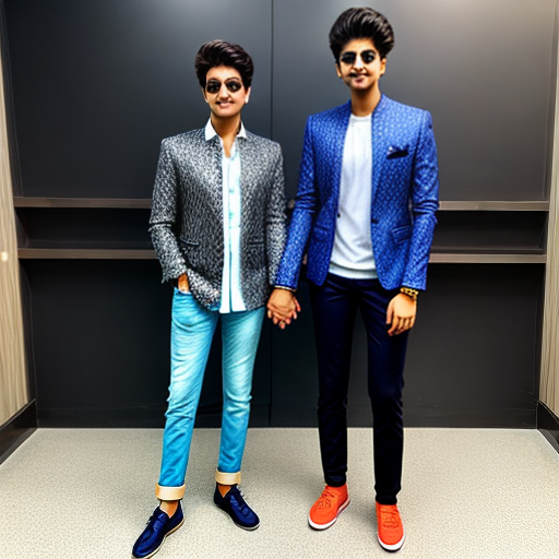Standing with darshan raval holding hands