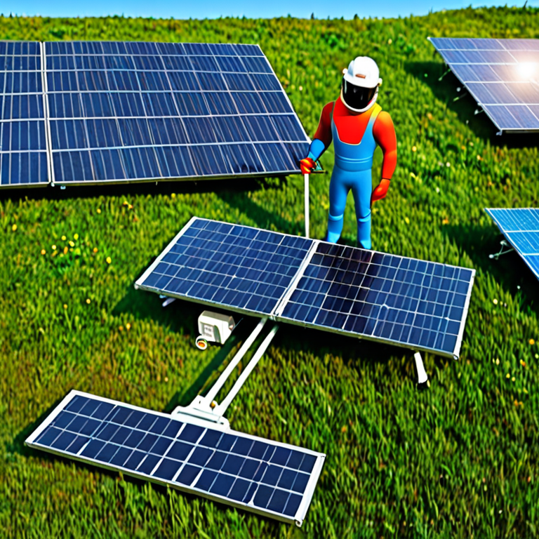 A hero that has a purpose of cleaning all the solar panels of the ...