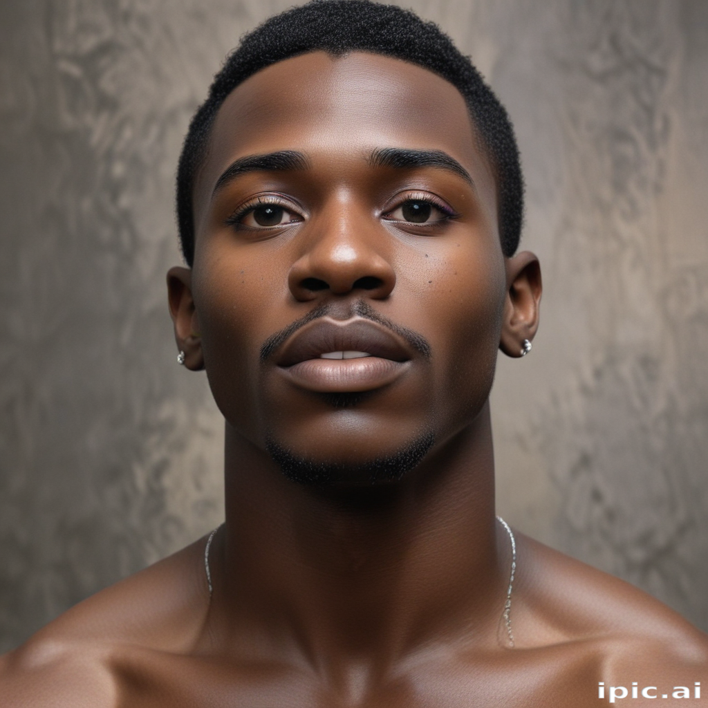 Striking Portrait of a Confident Young Man with Intense Expression