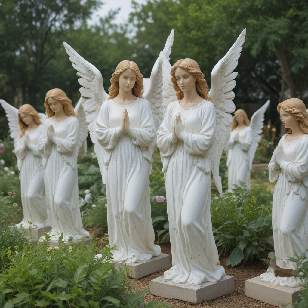 Lots of Real angels in heaven garden