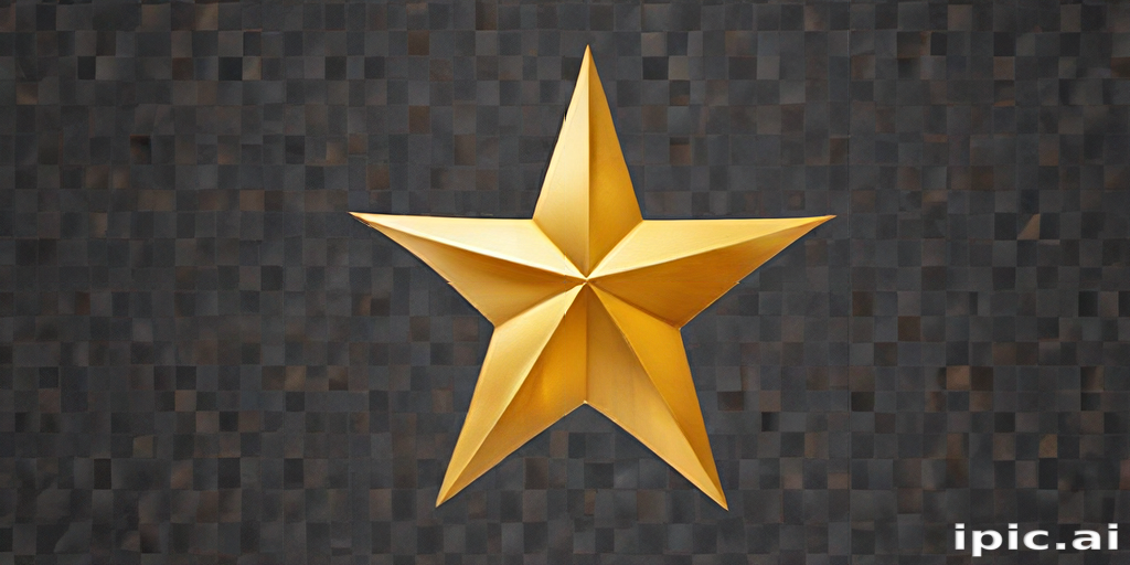 Golden Star Emblem Set Against a Textured Dark Background Displaying Elegance