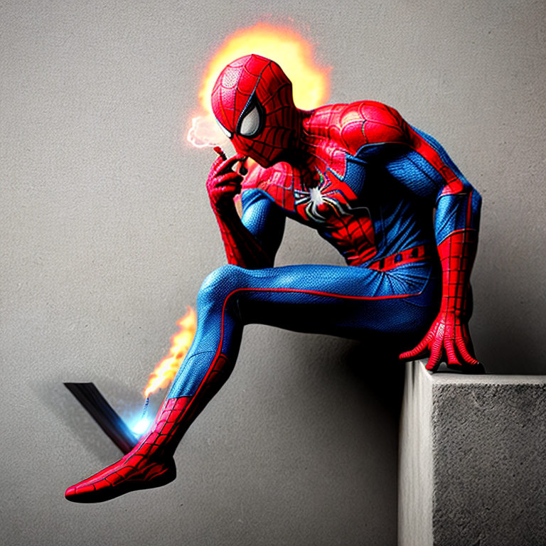 spider man smoking