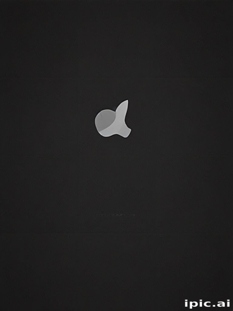 Minimalist Black Background Featuring the Iconic Apple Logo in White