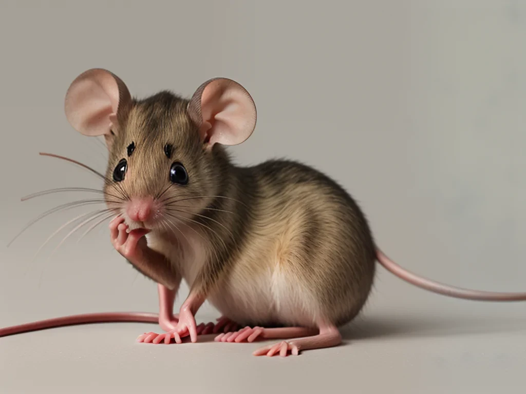 A Curious Little Mouse Contemplating Life with a Thoughtful Expression