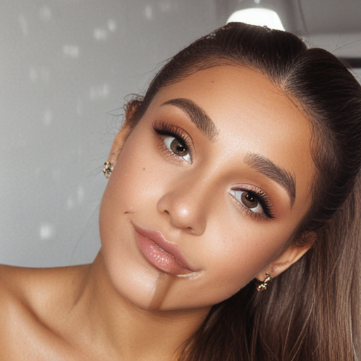 Ariana Grande with honey on her face