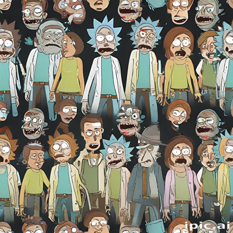 An Array of Unique Characters from the Animated Series Featuring Rick ...