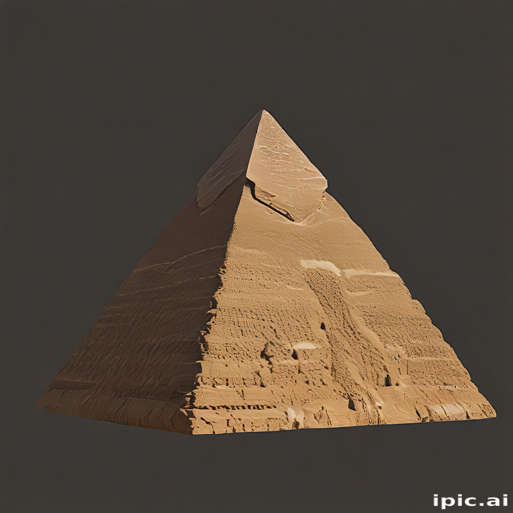 Majestic Pyramid Structure Standing Tall Against a Dark Background