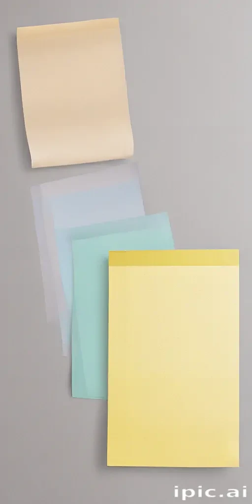 Colorful Assortment of Sticky Notes in Various Shades and Sizes