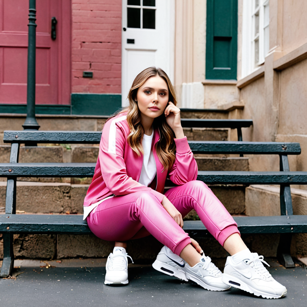Mcu Elizabeth Olsen Wanda Maximoff Sitting in Her Pink Girly Shirt ...