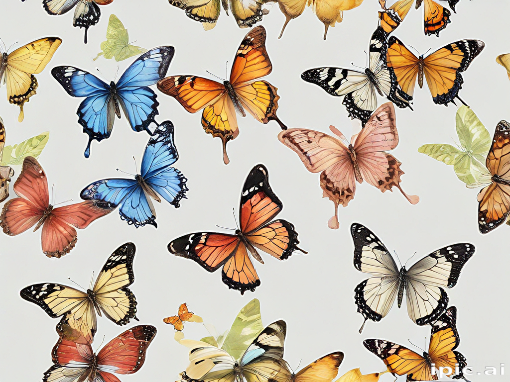 A Colorful Collection of Butterflies Displaying Nature's Delicate ...