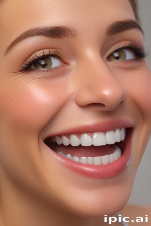 Radiant Smile: A Close-Up of a Young Woman's Joyful Expression