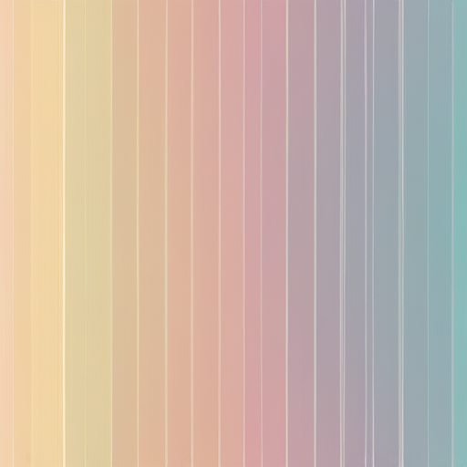 Soft Pastel Color Palette Displaying a Gradient of Gentle Shades