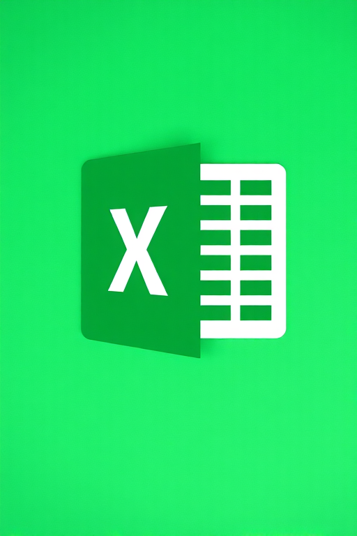 Create an image of the Microsoft Excel logo with a vibrant green color ...
