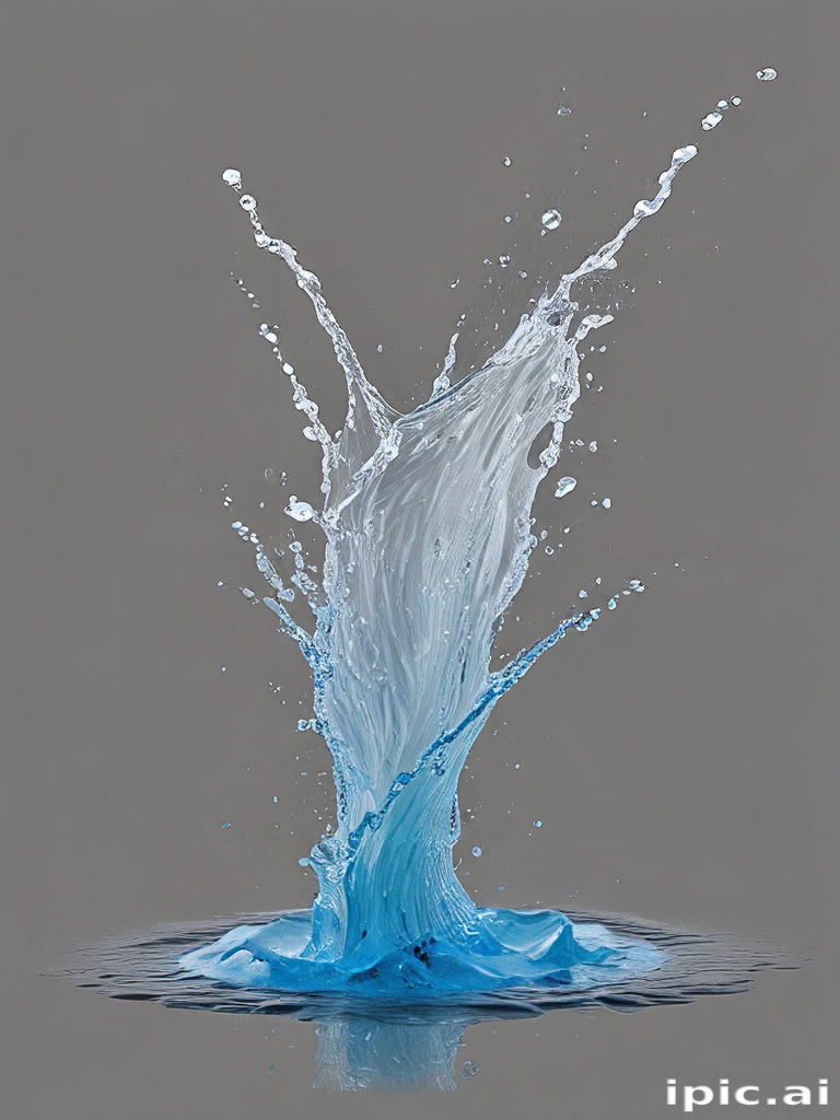 Dynamic Splash of Water Creating an Artistic Display of Motion