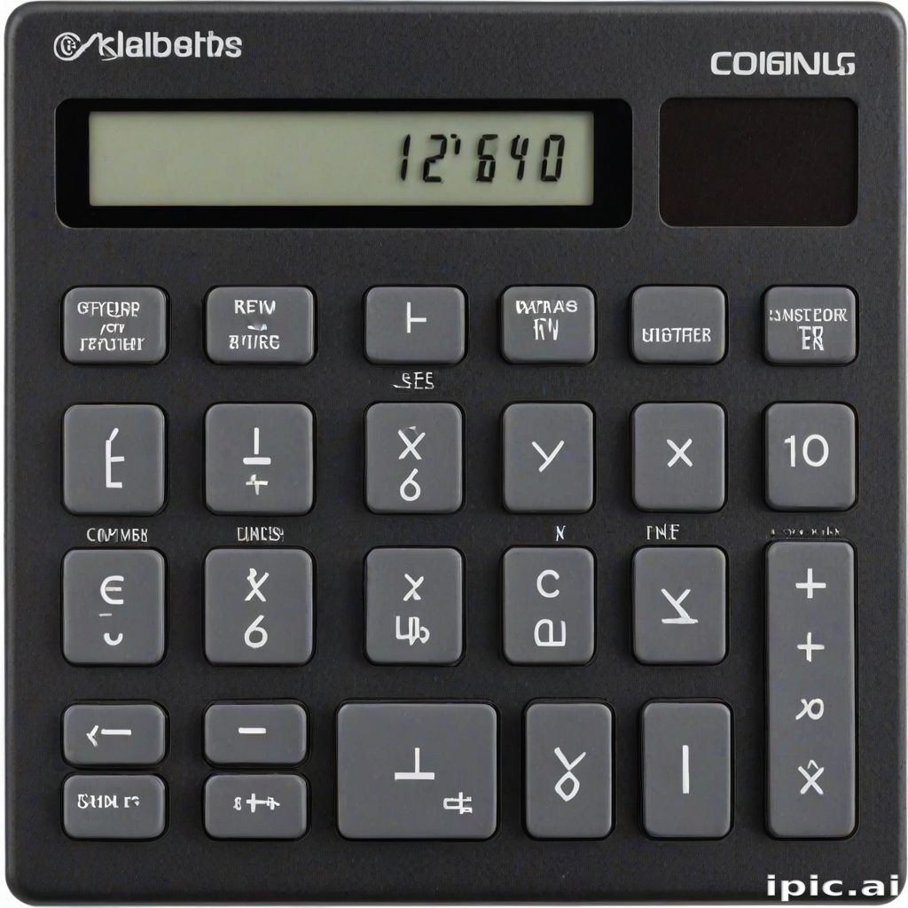 Modern Calculator Displaying Numbers with Sleek Design and User ...