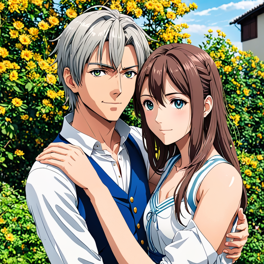 Anime european couple