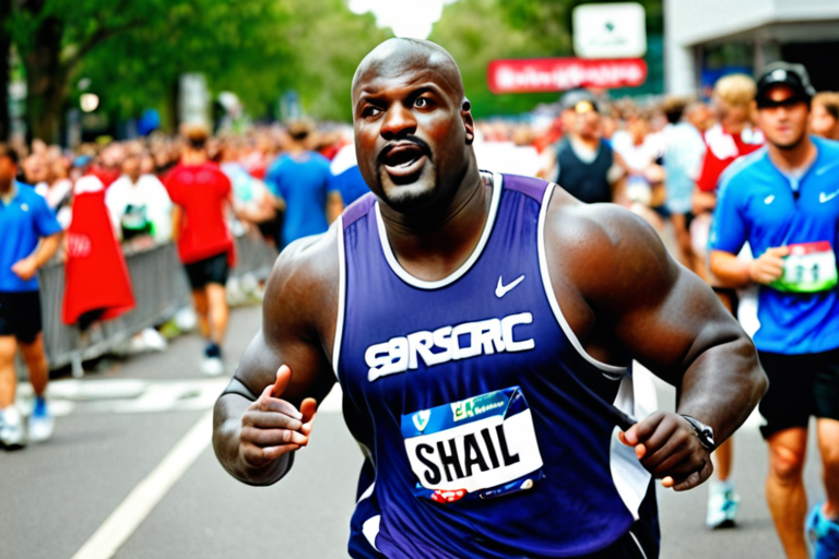 Shaq runs a marathon