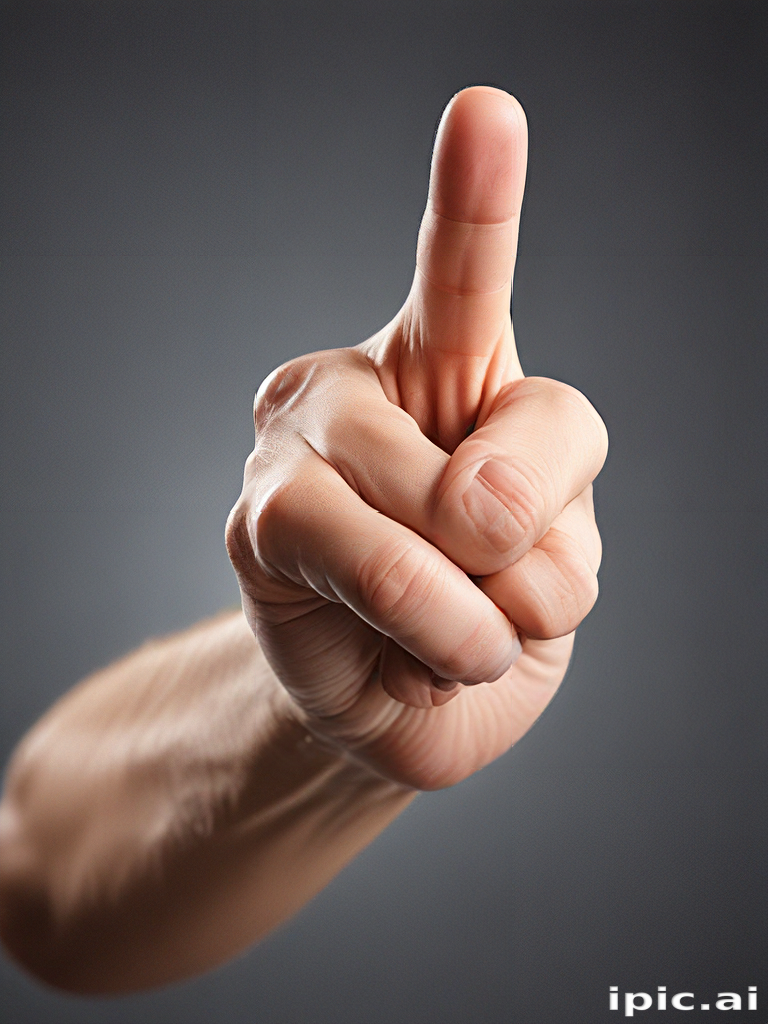 Hand Gesture Signaling a Strong Warning or Disagreement in Communication