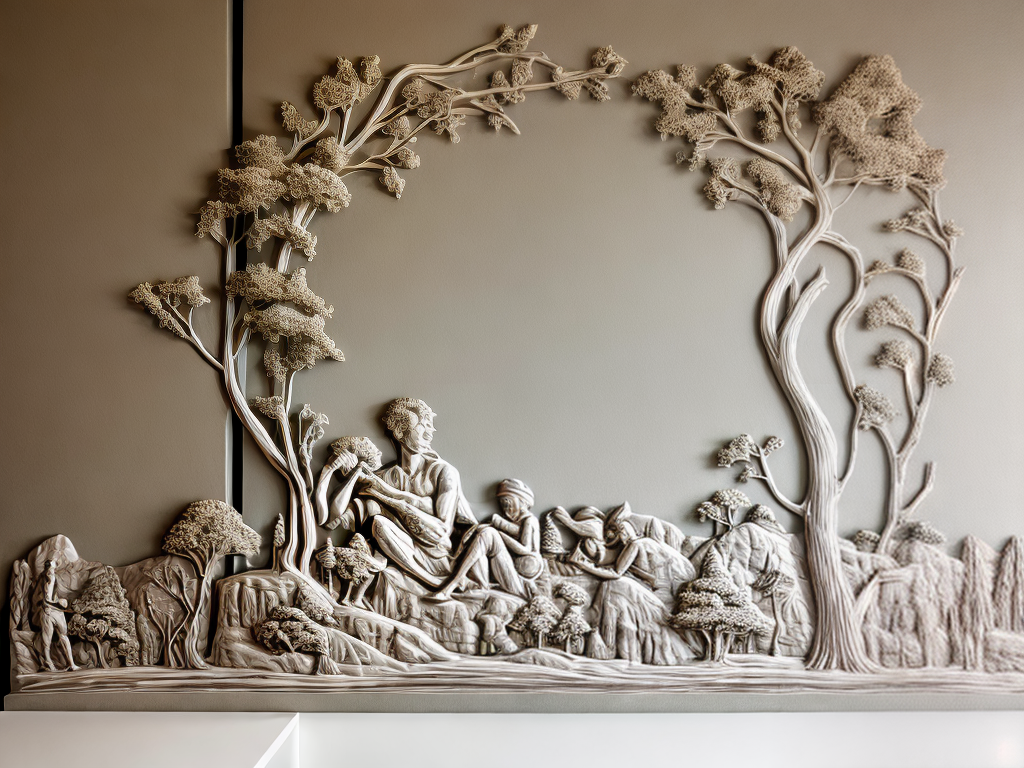 interior design wall bas-relief