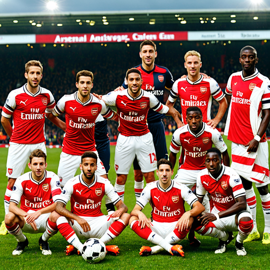 Arsenal soccer squad Photo