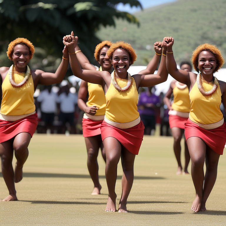 Joyful Dancers Celebrating Culture in Vibrant Traditional Attire and ...