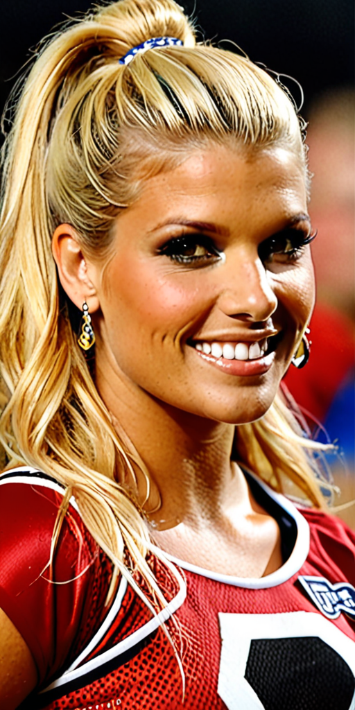 jessica simpson ponytail cheerleader