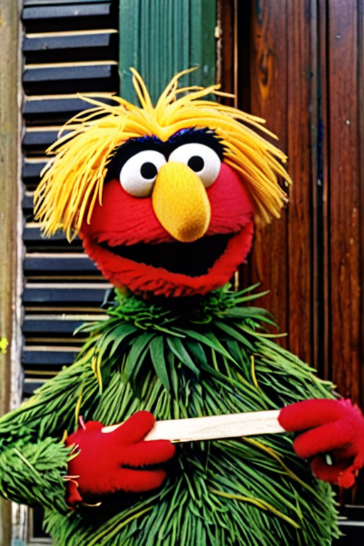 Sesame Street Bert with Pamela Anderson