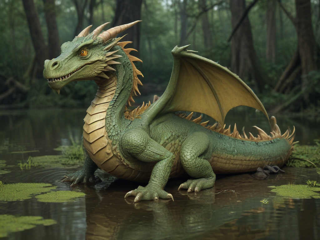 Cartoon Swamp dragon