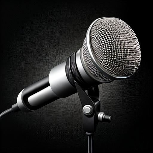Microphone black and white 2d