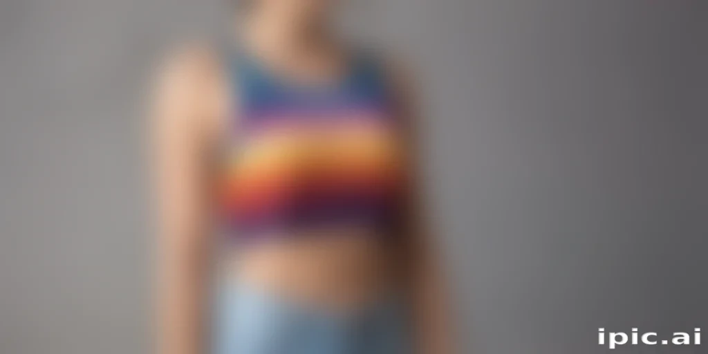 Vibrant Fashion: A Colorful Crop Top Paired with Casual Denim