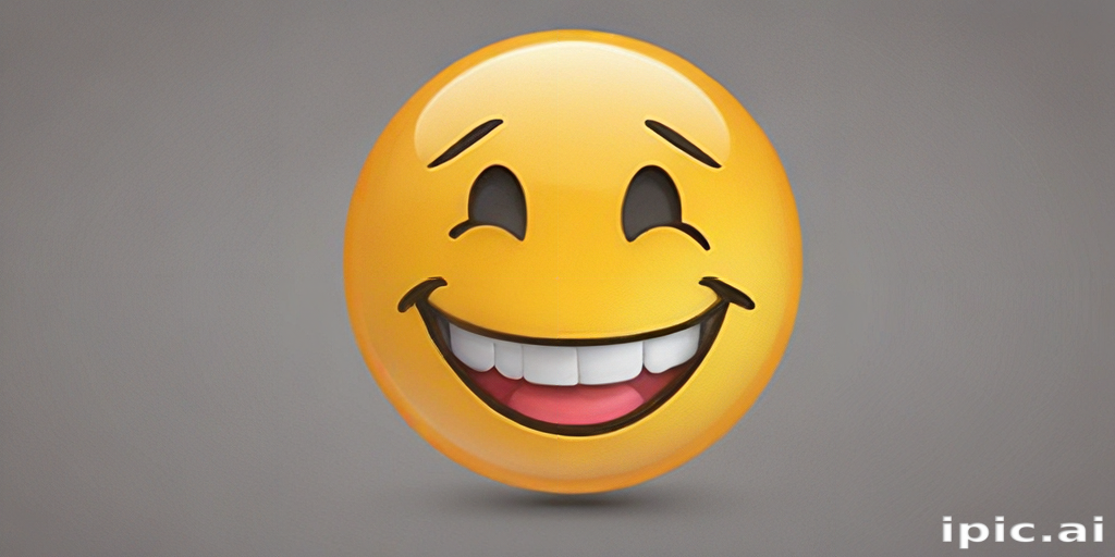 A Cheerful Smiley Face with a Broad Grin and Bright Eyes.