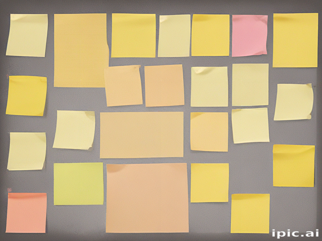 A Colorful Array of Sticky Notes in Various Sizes and Shapes.