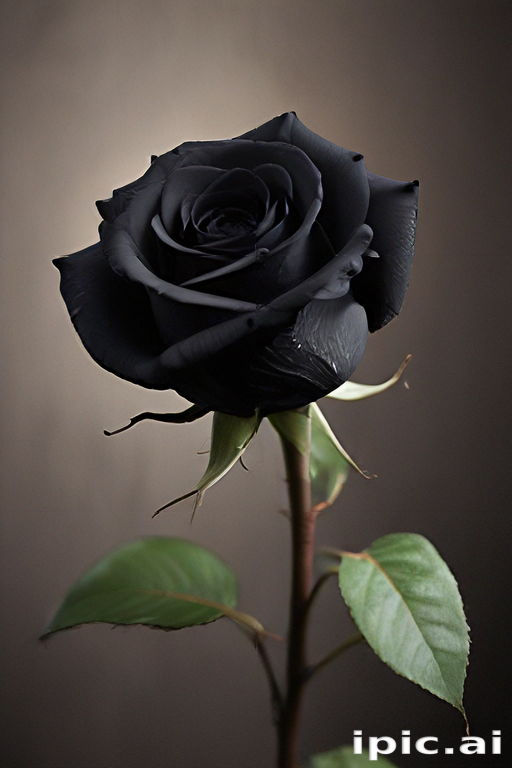 Elegant Black Rose Symbolizing Mystery and Beauty in Nature's Palette