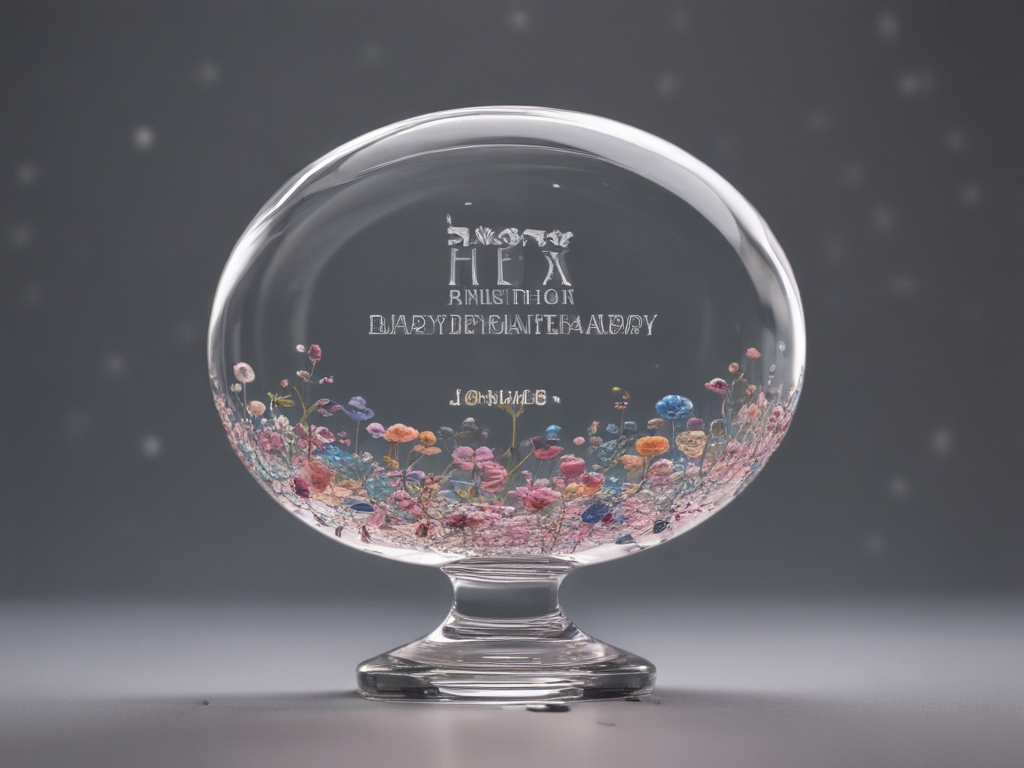 Elegant Glass Snow Globe Featuring Delicate Floral Design and Intricate ...