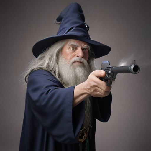 wizard with a gun