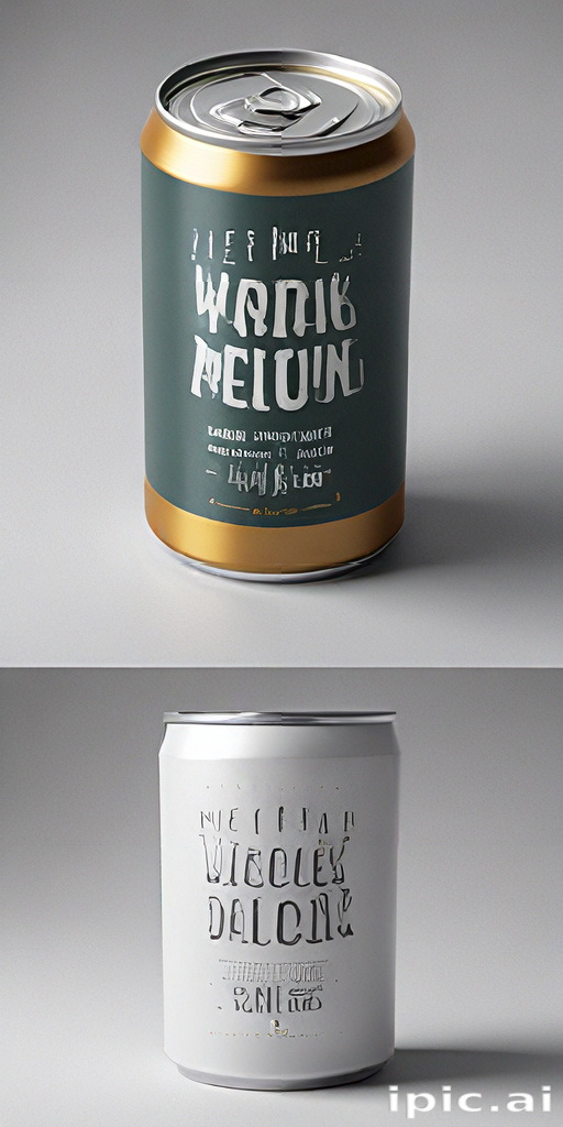 Artistic Beverage Cans Featuring Unique Typography and Minimalist ...