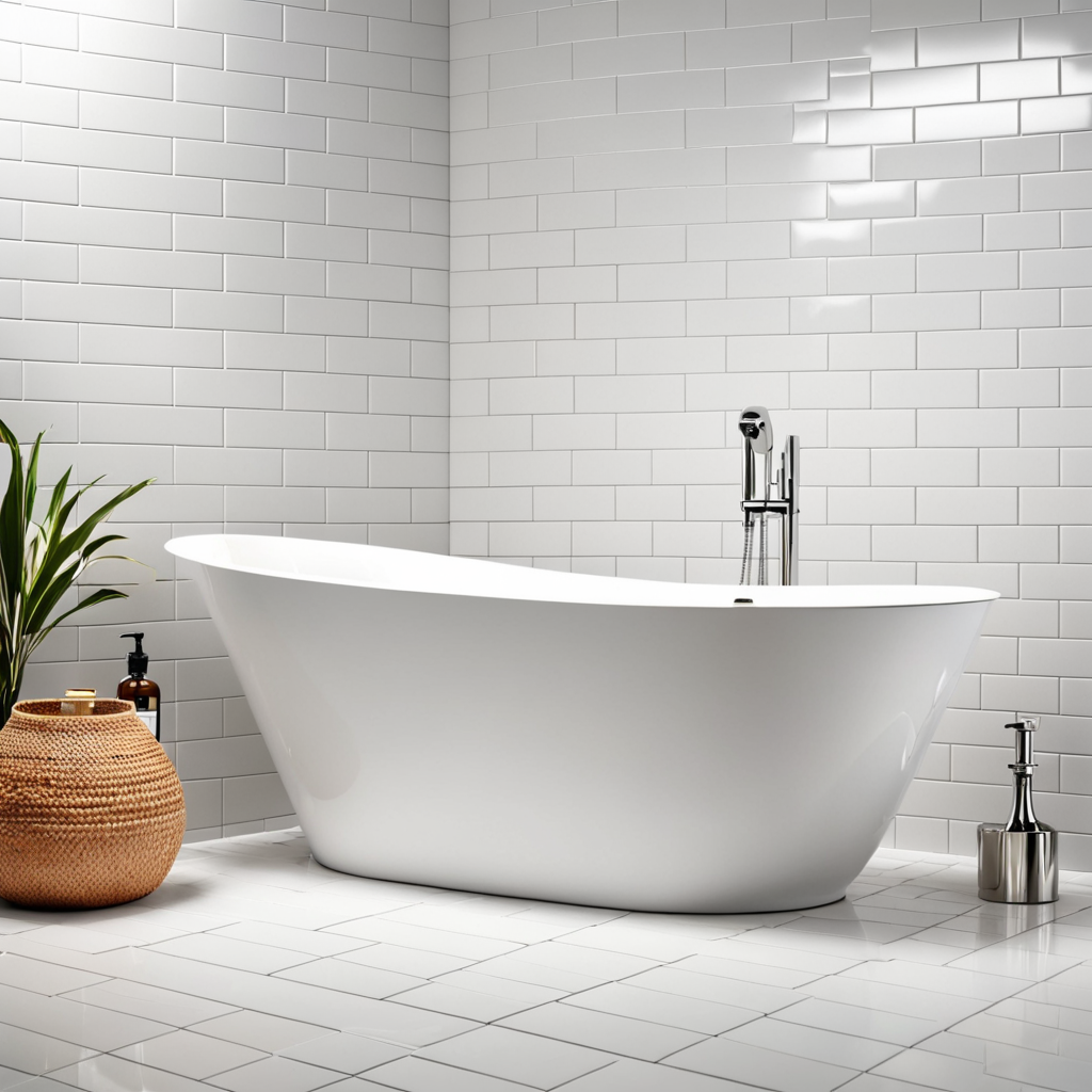 bathtub, realistic graphic design, white background